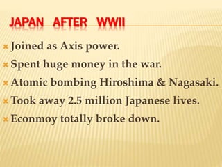 Japanese Economic Miracle After WWII | PPTX