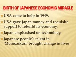 Japanese Economic Miracle After WWII | PPTX