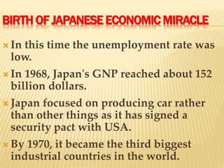 Japanese Economic Miracle After WWII | PPTX