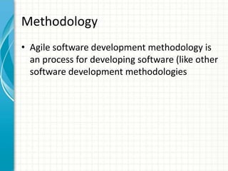 Agile software development process | PPTX | Computer Software and Applications | Computing