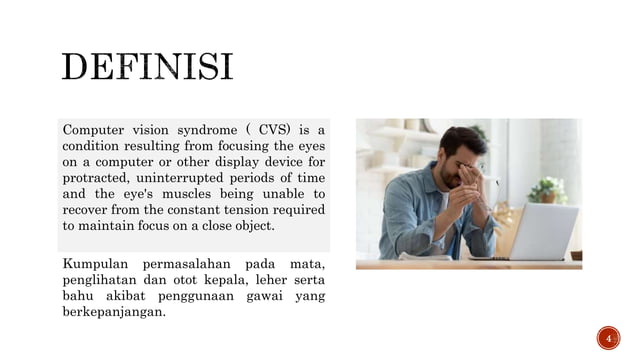 Paparan Kesehatan Terkait Computer Vision Syndrome (CVS) | PPT