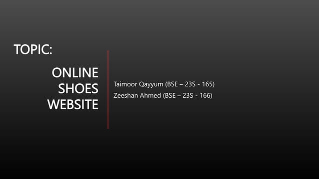 Online Shoes store Website Presentation. | PPTX
