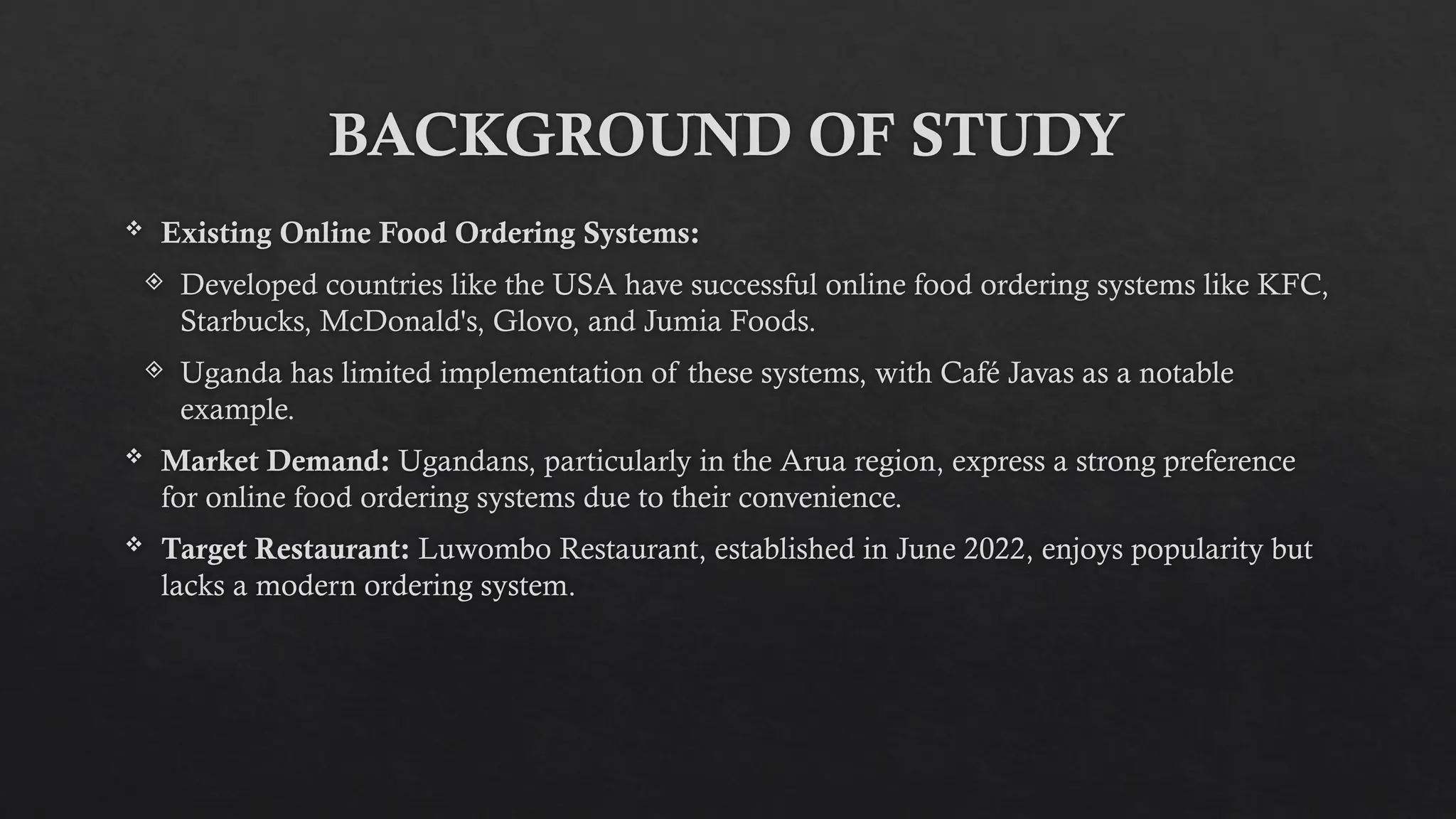 A ONLINE FOOD ORDERING SYSTEM CASE STUDY | PPTX