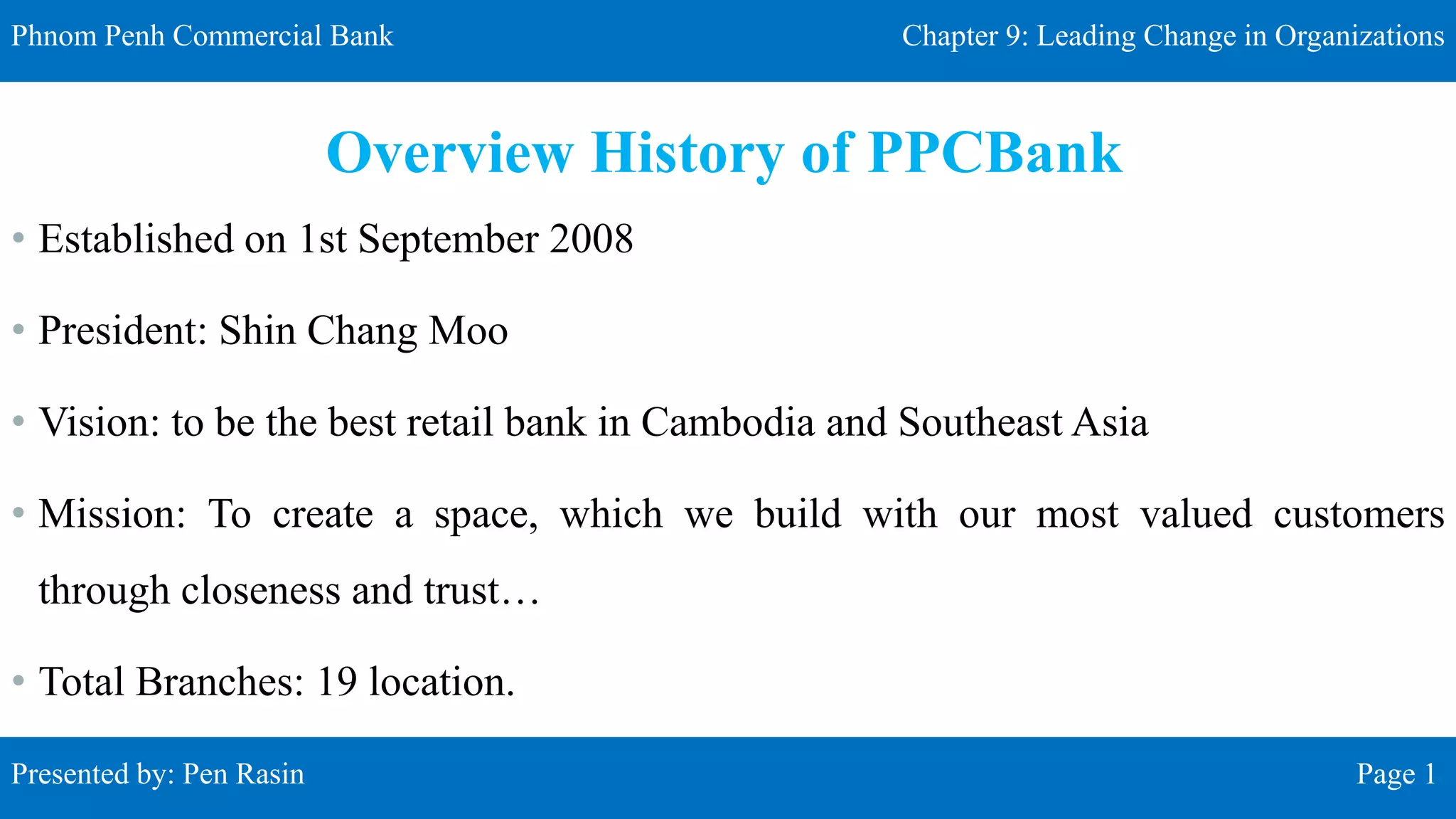 Resistance of Change (PPCBank) | PPTX