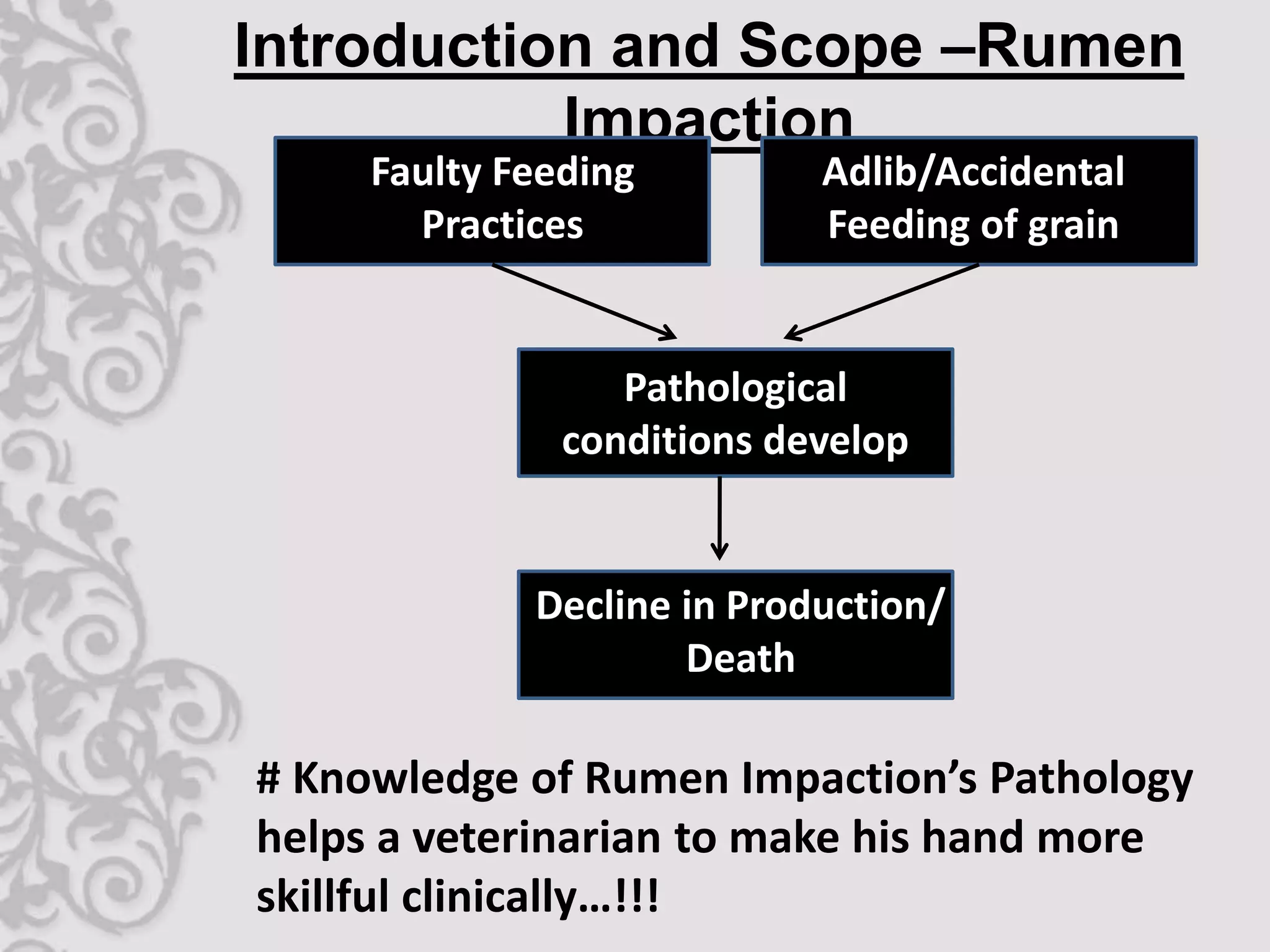 Presetation on rumen impaction lactic acidosis final osr | PPTX