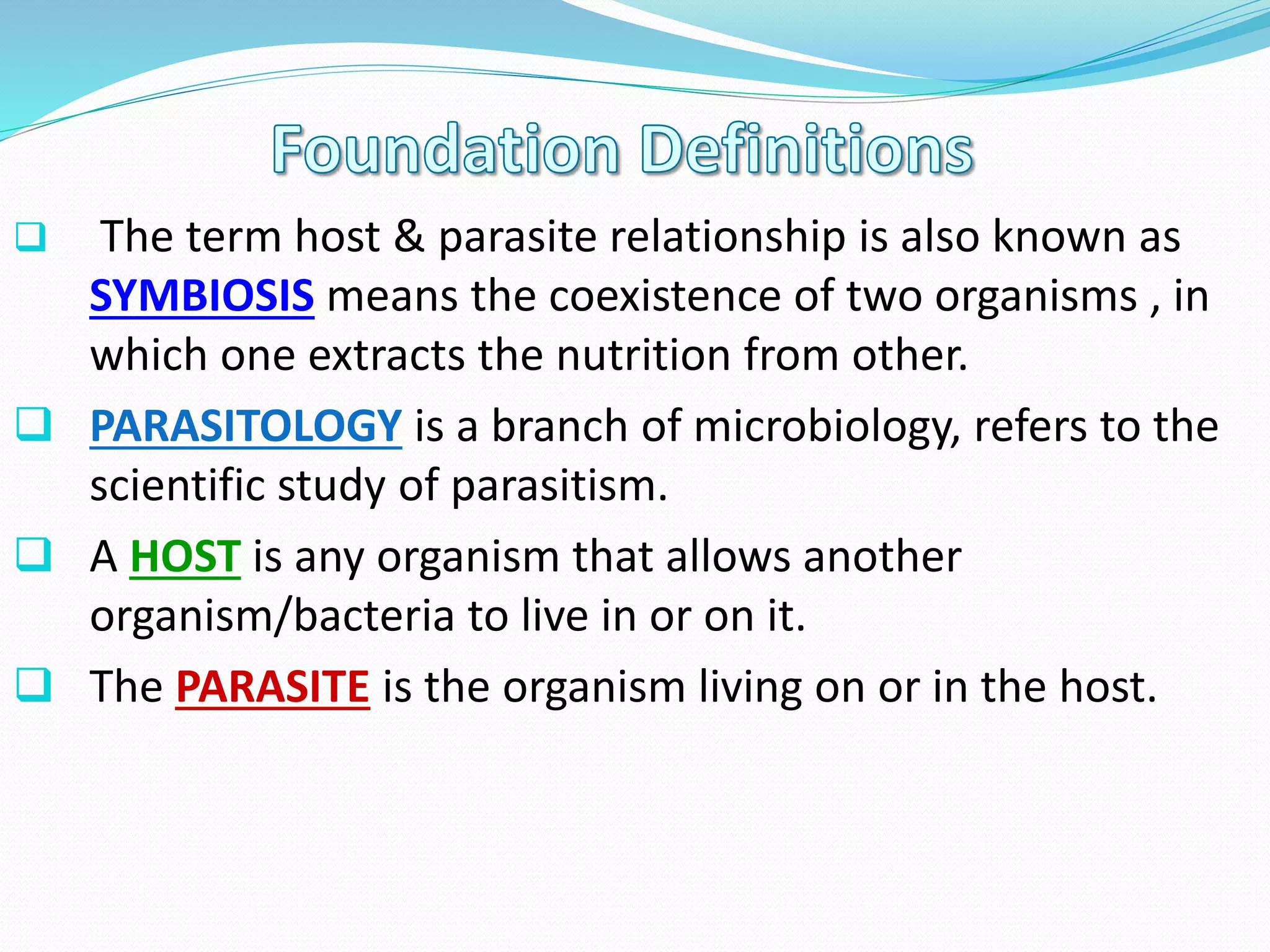 host parasite relationship | PPTX