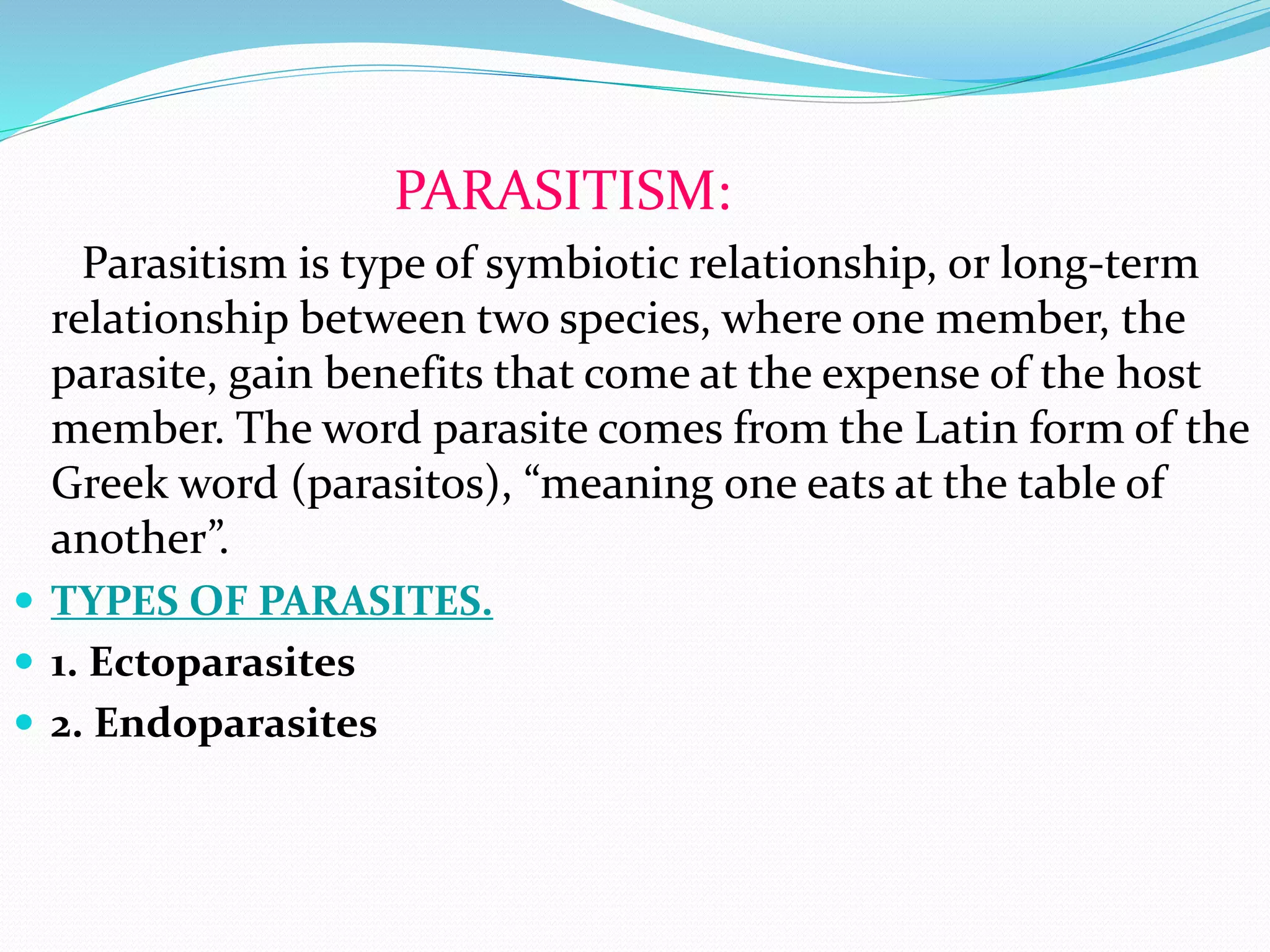 host parasite relationship | PPTX