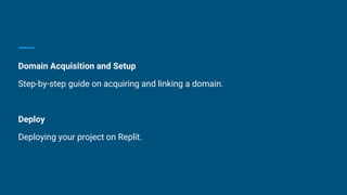 A Step-by-Step Guide to Building and Deploying Python Applications with Replit.pptx | Web ...