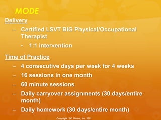 LSVT Big Presenation | PPTX