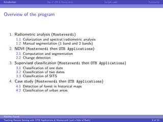 Teaching Remote Sensing with OTB Applications & Monterverdi (and a little of Bash) | PDF