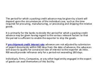 Pre Shipment Credit | PPT