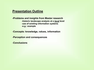 Back to basics - cultural landscape analysis from an informational ...