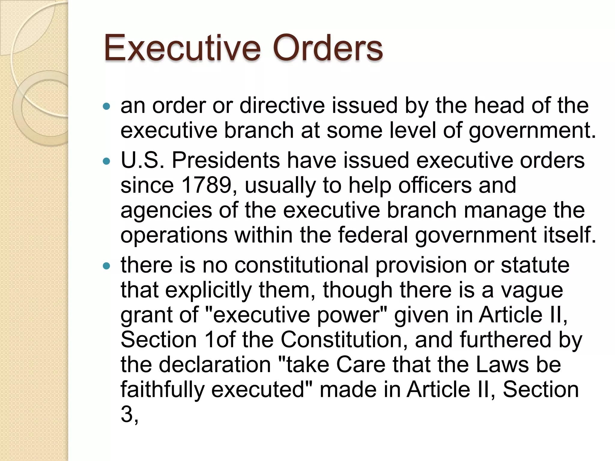 Presidency key terms | PPTX