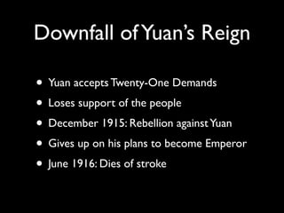 Presidency of Yuan Shikai | PPT