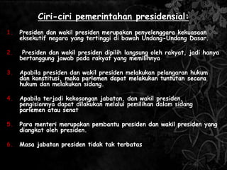Sistem Pemerintahan Presidensial | PPTX