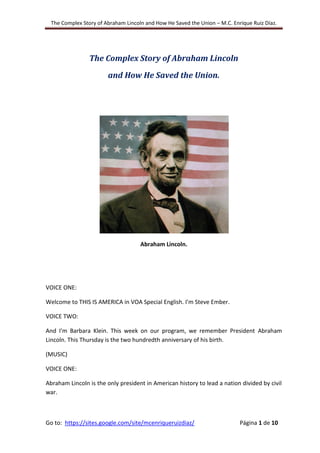 President abraham lincoln and the american civil war | PDF