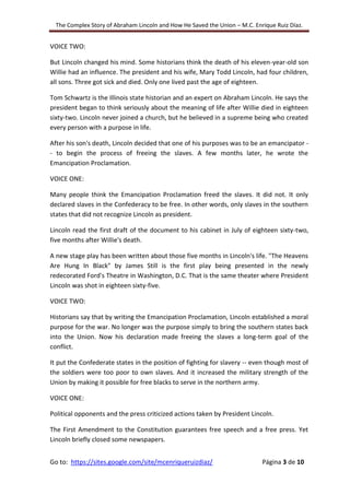 President abraham lincoln and the american civil war | PDF