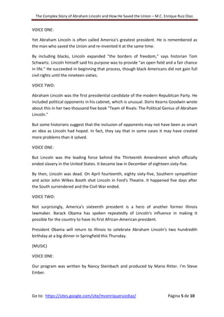 President abraham lincoln and the american civil war | PDF