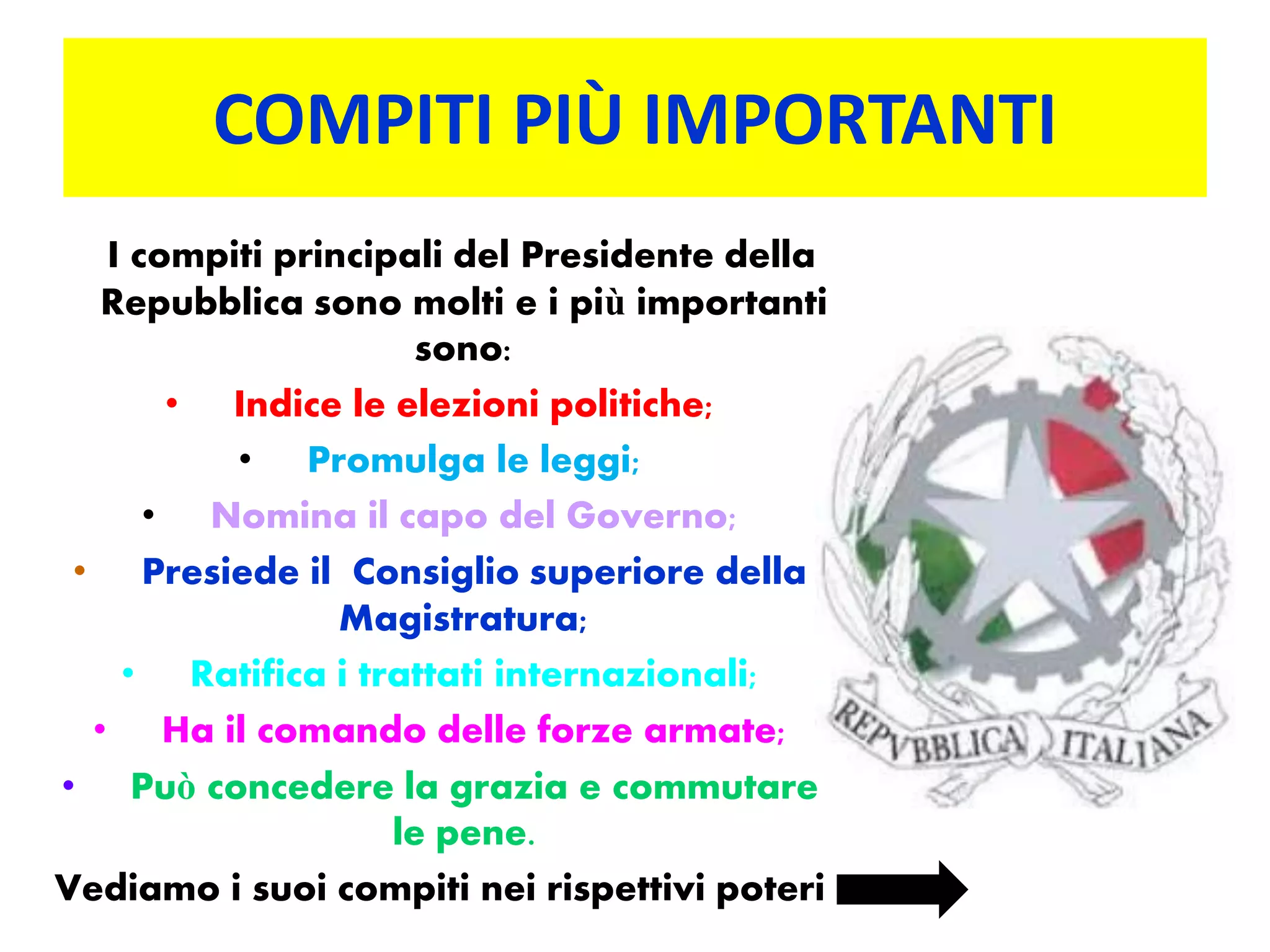 Presidente della repubblica | PPT