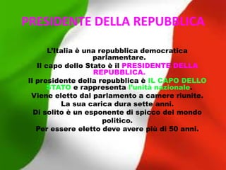 Presidente della repubblica | PDF