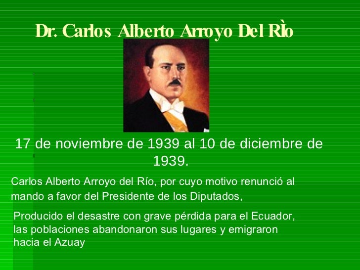 Carlos Alberto Arroyo del Río - Alchetron, the free social encyclopedia
