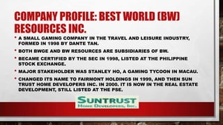 President Estrada’s BW Resources Scandal | PPTX