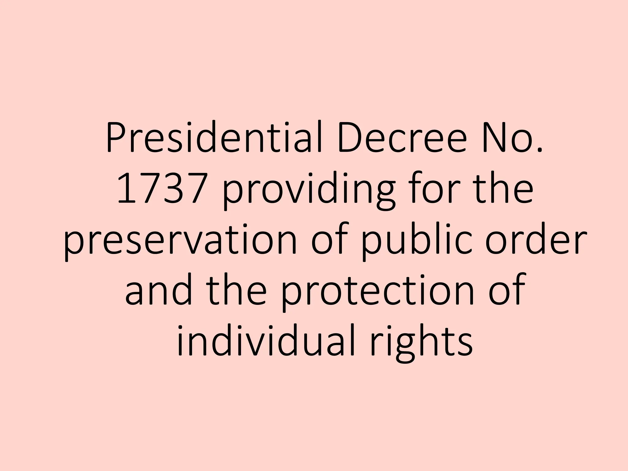 PRESIDENTIALDECREE NO. 1875 REPEALING DECREE | PPT