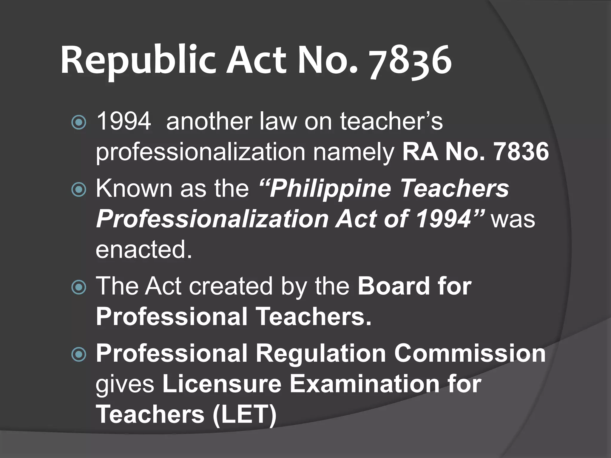 Professionalization of Teaching | PPTX