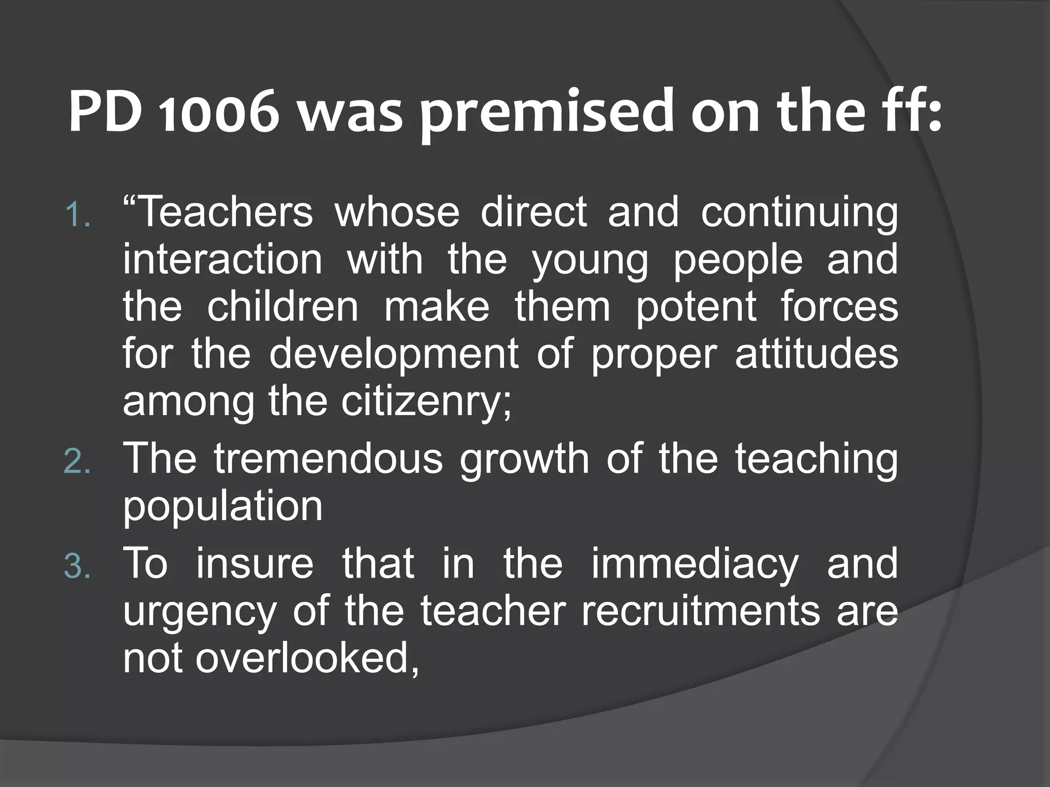 Professionalization of Teaching | PPTX