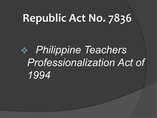 Professionalization of Teaching | PPTX