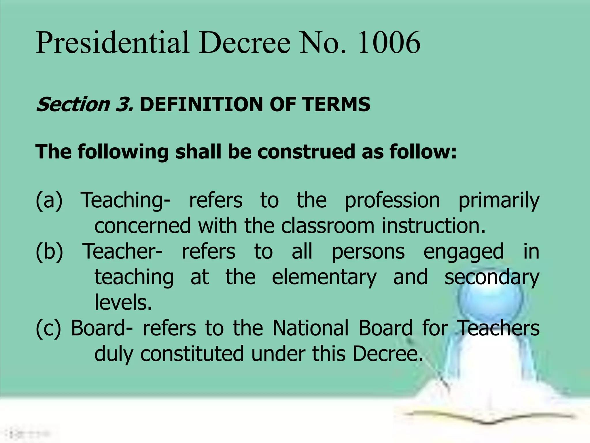 Presidential decree no. 1006 | PPTX
