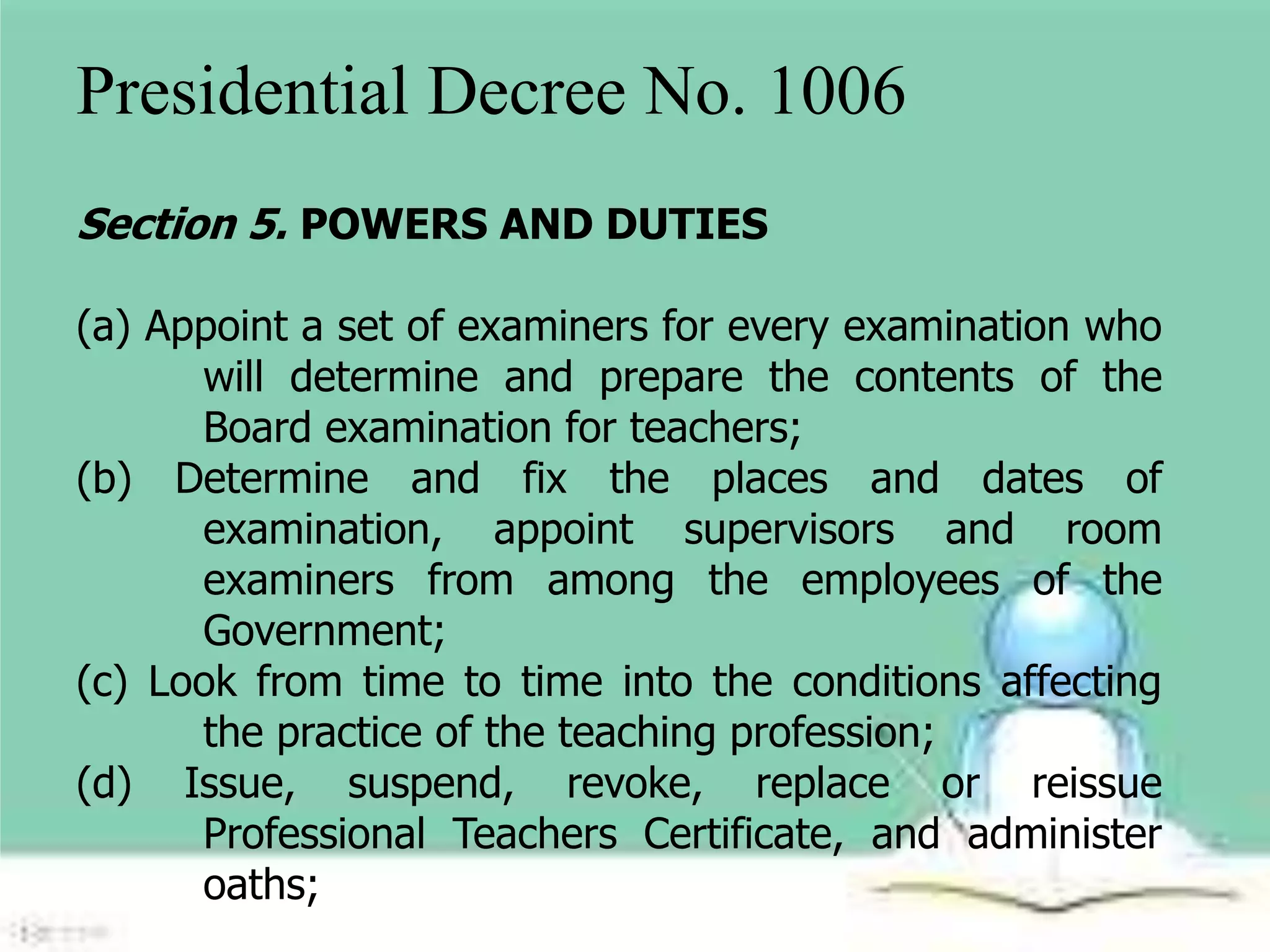 Presidential decree no. 1006 | PPTX