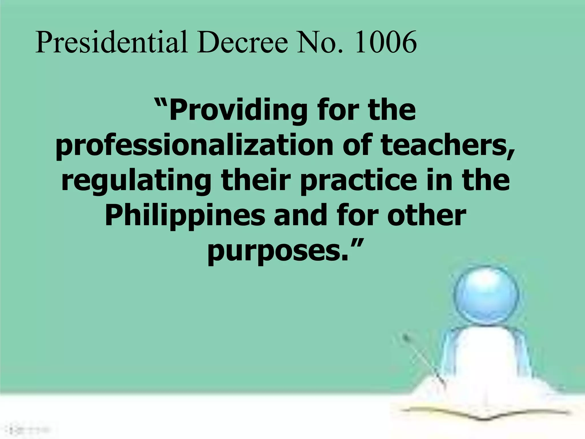 Presidential decree no. 1006 | PPTX