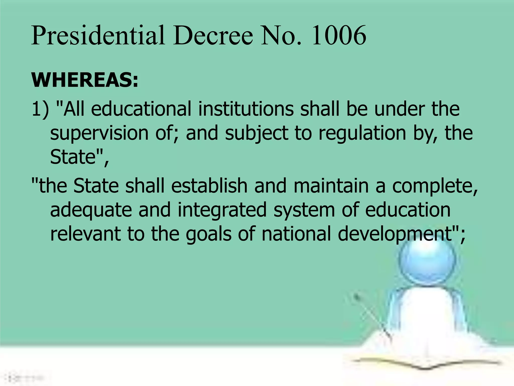Presidential decree no. 1006 | PPTX