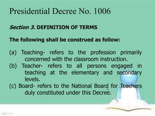 Presidential decree no. 1006 | PPTX