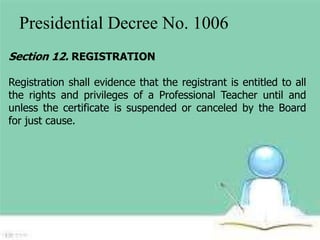Presidential decree no. 1006 | PPTX