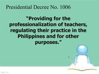 Presidential decree no. 1006 | PPTX