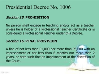 Presidential decree no. 1006 | PPTX