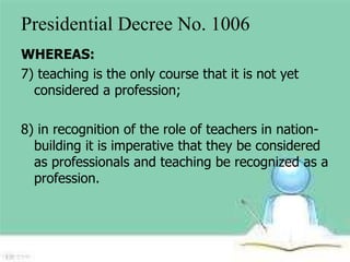 Presidential decree no. 1006 | PPTX