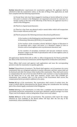 Presidential decree no 1006 professionalization of teachers | DOCX