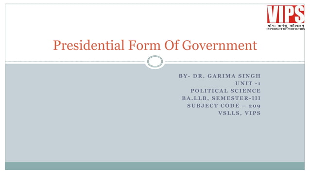 Presidential Form Of Government pol.pptx | Political Issues & policy ...