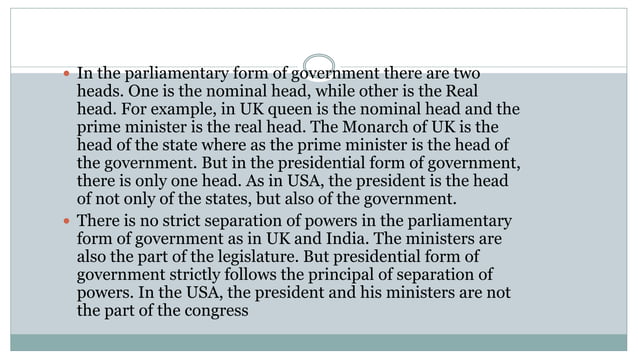 Presidential Form Of Government pol.pptx | Political Issues & policy ...