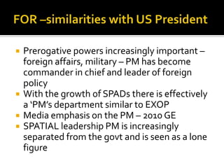 Presidentialisation pm | PPTX | Politics