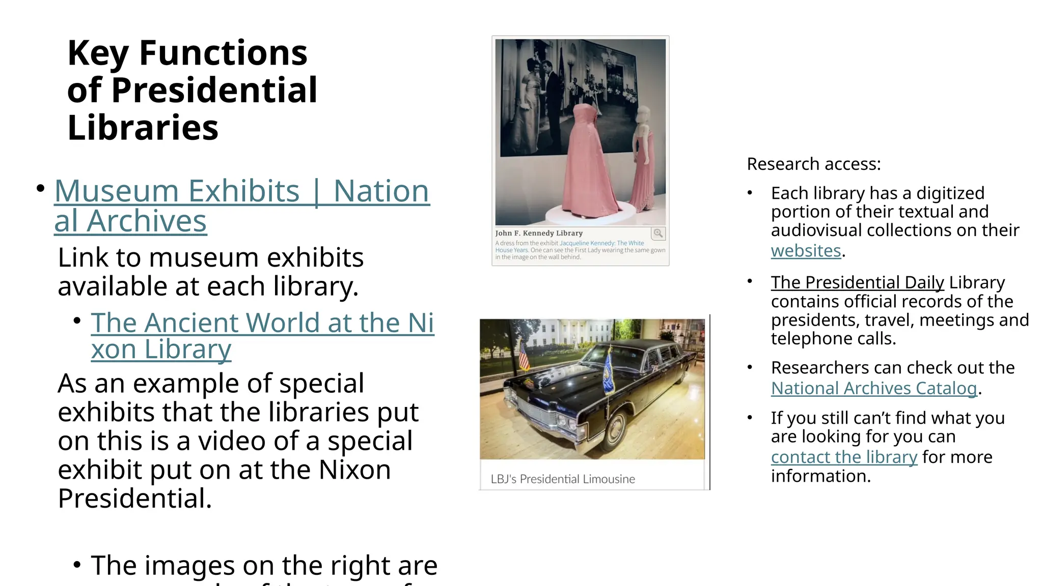 The Role and Historical Importance of the Presidential Library | PPTX