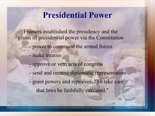 Presidential power | ODP
