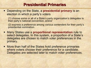 Presidential selection and nominations | PPT