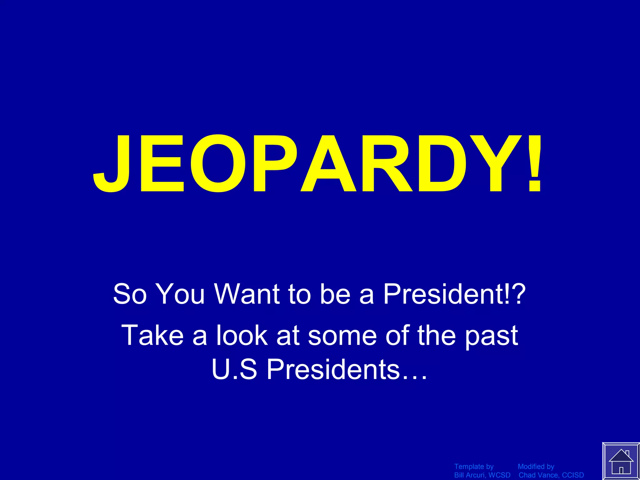 President jeopardy | PPT