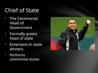 Notes on the various roles and powers of the president of the united ...