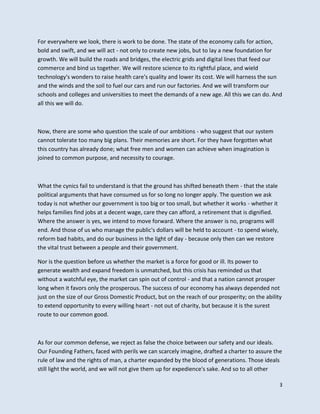 President obamas inaugural speech | PDF | Business | Business and Finance