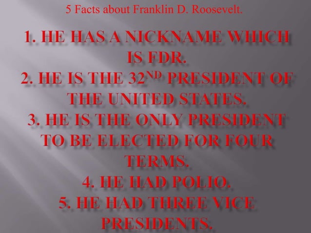 President Power Point of Franklin D. Roosevelt | PPTX | Politics